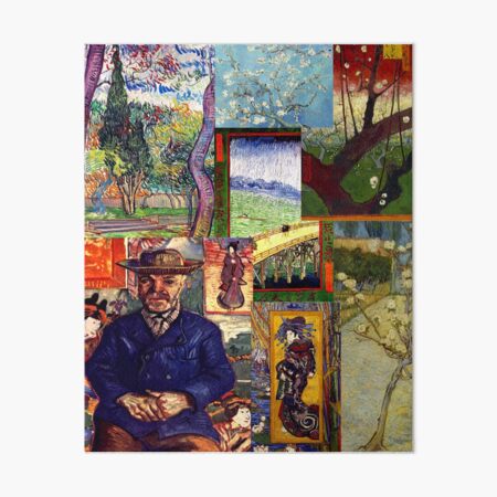 "Painting Collage of Japanese Influence On Vincent Van Gogh" Art Board ...