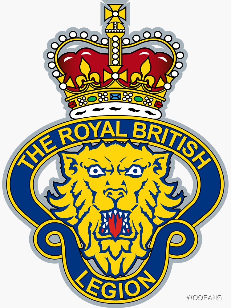 "THE ROYAL BRITISH LEGION" Sticker for Sale by WOOFANG | Redbubble