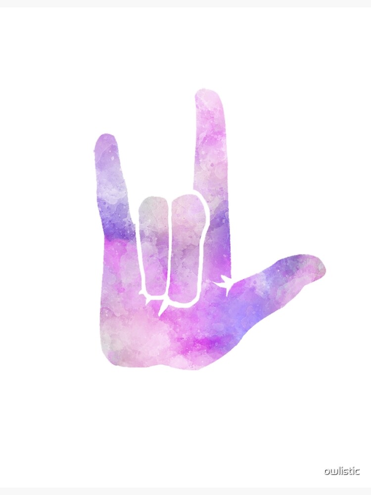 Watercolor Sign Language I Love You Premium Matte Vertical Poster sold ...