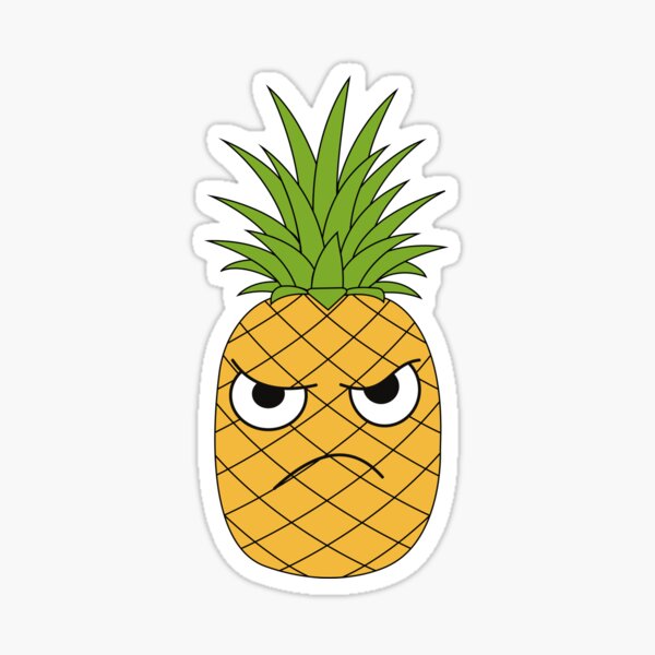 " Angry Pineapple Baby" Sticker for Sale by ahmedfeki | Redbubble