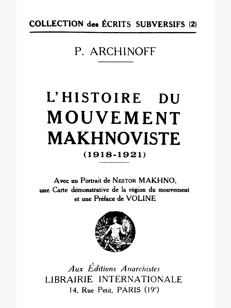 "History of the Makhnovist Movement (1923) by Peter Arshinov " Poster ...