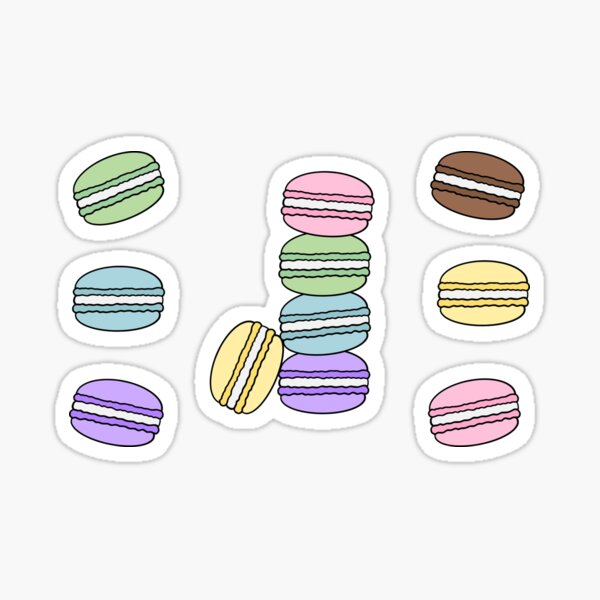 "Macaron Sticker Pack" Sticker for Sale by ClipClipFinds | Redbubble