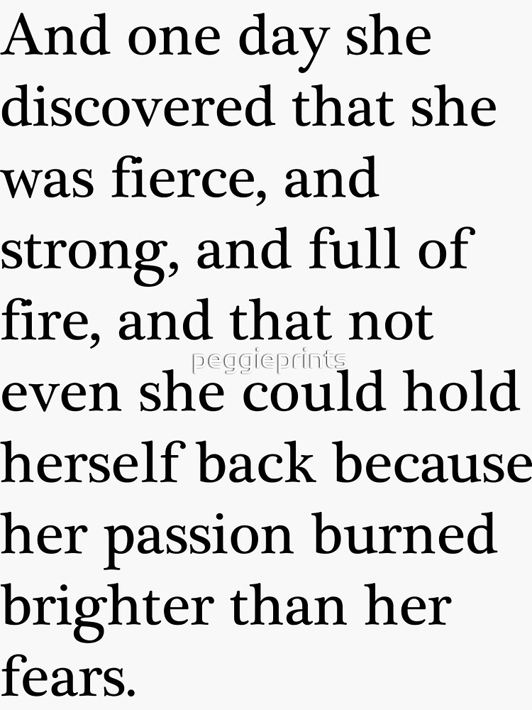 "And one day she discovered she was fierce" Sticker for Sale by ...