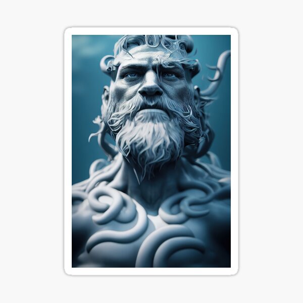 "Poseidon" Sticker for Sale by Silow-Art | Redbubble