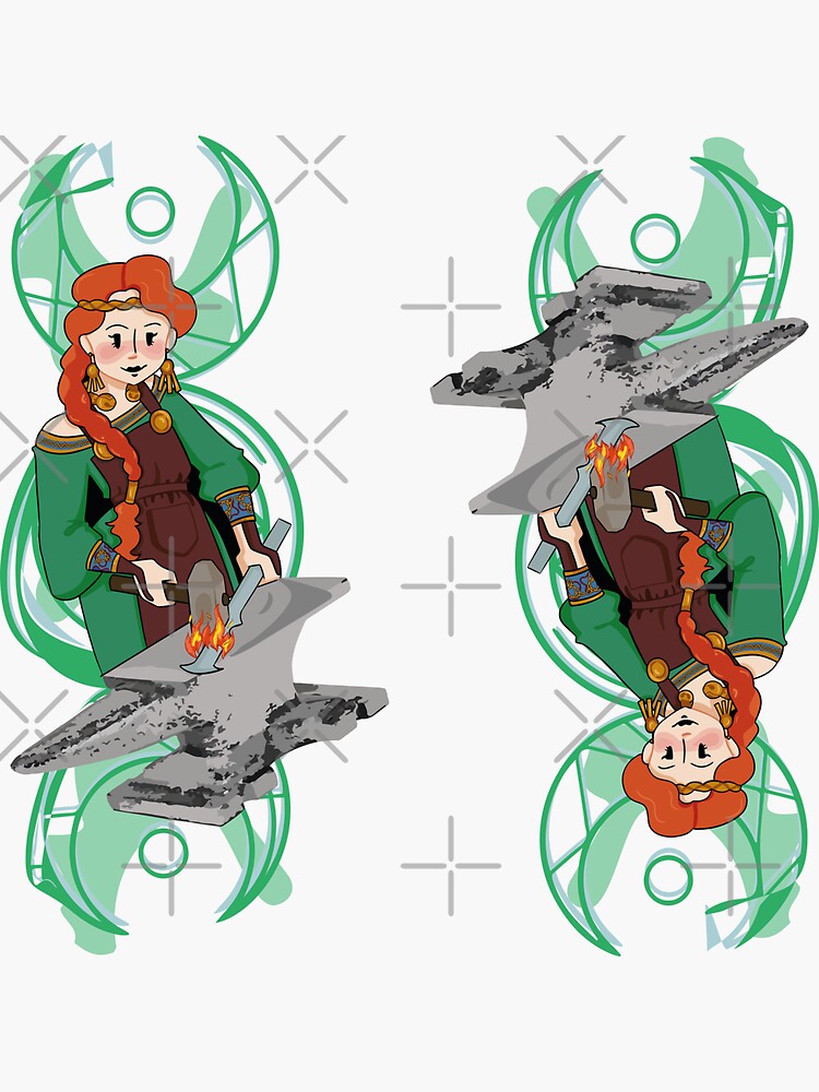 "Brigid goddess of metalsmiths lady smith jeweler gift anvil forge ...