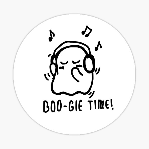 "Boogie Time Dancing Ghost" Sticker for Sale by whyNautDesigns | Redbubble