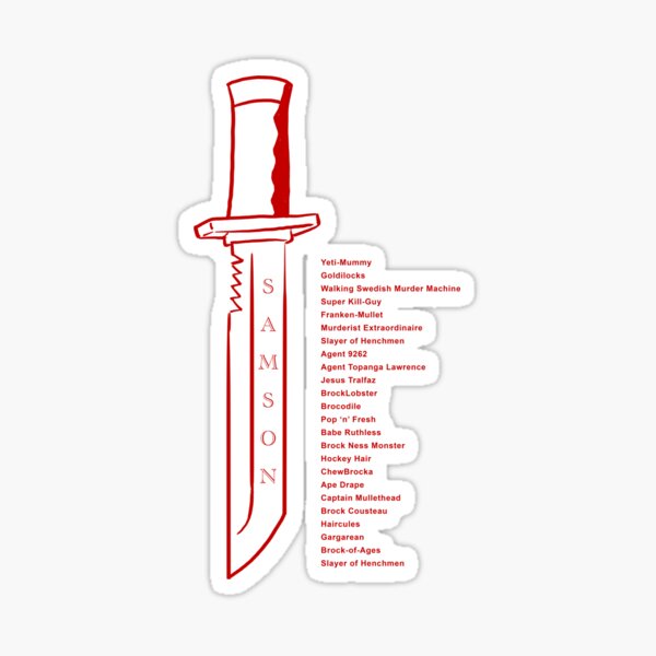"Samson" Sticker for Sale by agrazettidesign | Redbubble