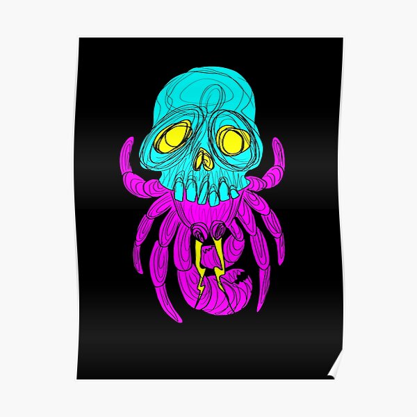 "Skull Crab CMYK" Poster by Dollop-Merlin | Redbubble