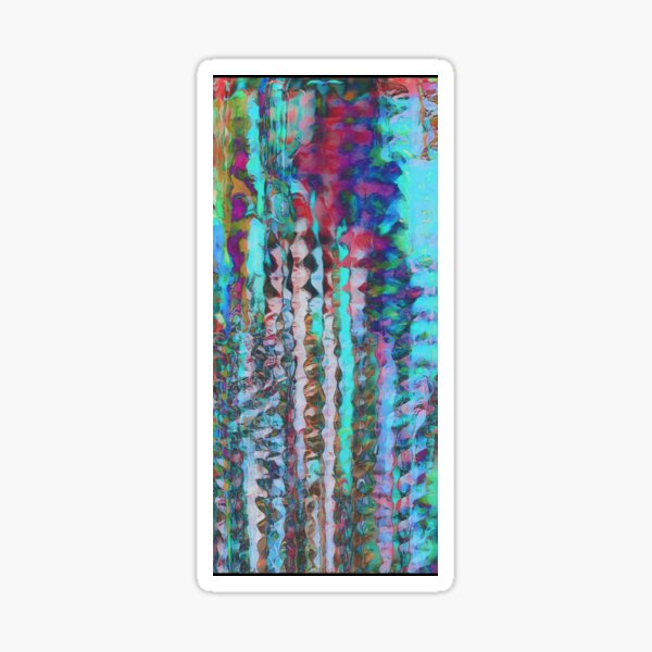 "Distorted Neon Drips Digital Work" Sticker for Sale by ArtbyChelk ...