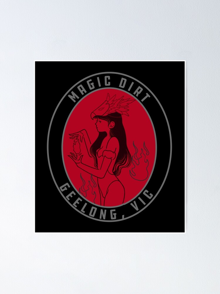 Póster «Magic Dirt: gráfico de mago ardiente, ilustración original de ...