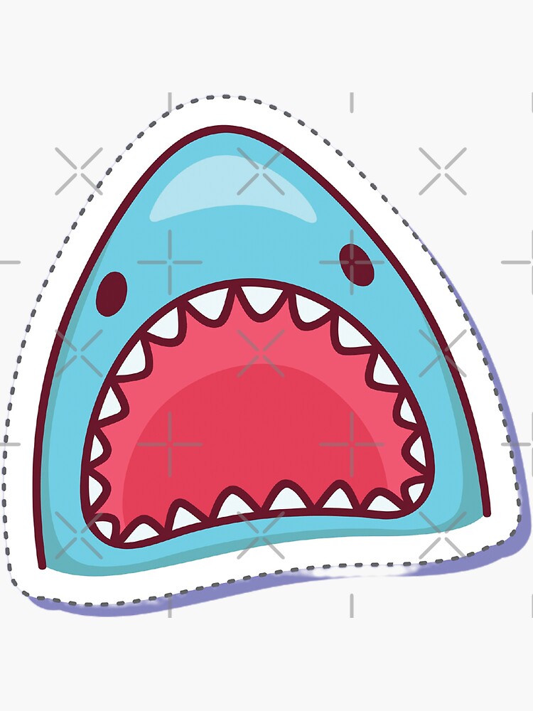 "Cute Shark" Sticker for Sale by makeoutridge | Redbubble