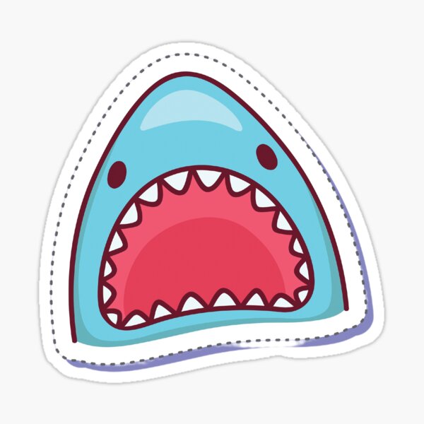 "Cute Shark" Sticker for Sale by makeoutridge | Redbubble
