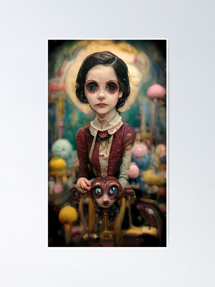 "Caroline the Carni v2" Poster for Sale by Pugosaurus | Redbubble