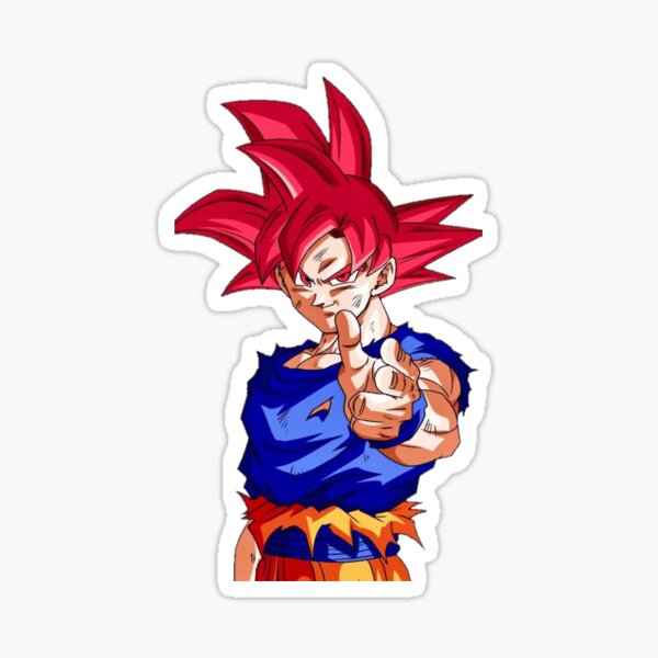 "Goku super Saiyan god " Sticker for Sale by Matrixdesigner | Redbubble