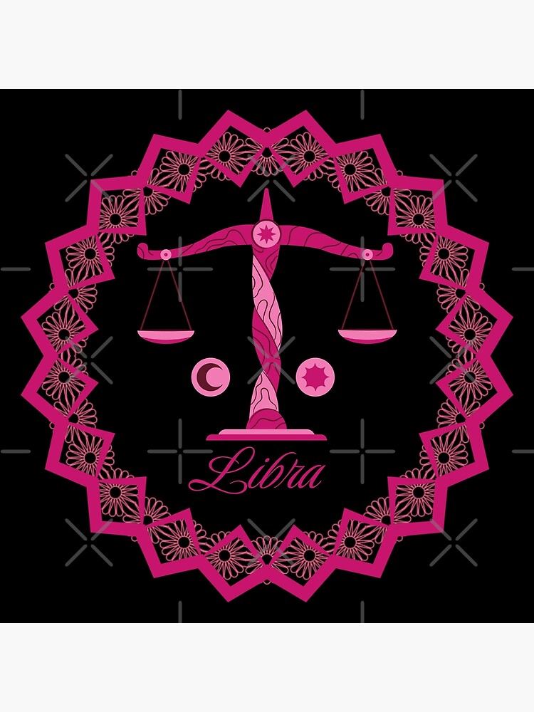 Lámina artística «Escalas de Libra en el diseño del zodiaco del círculo ...
