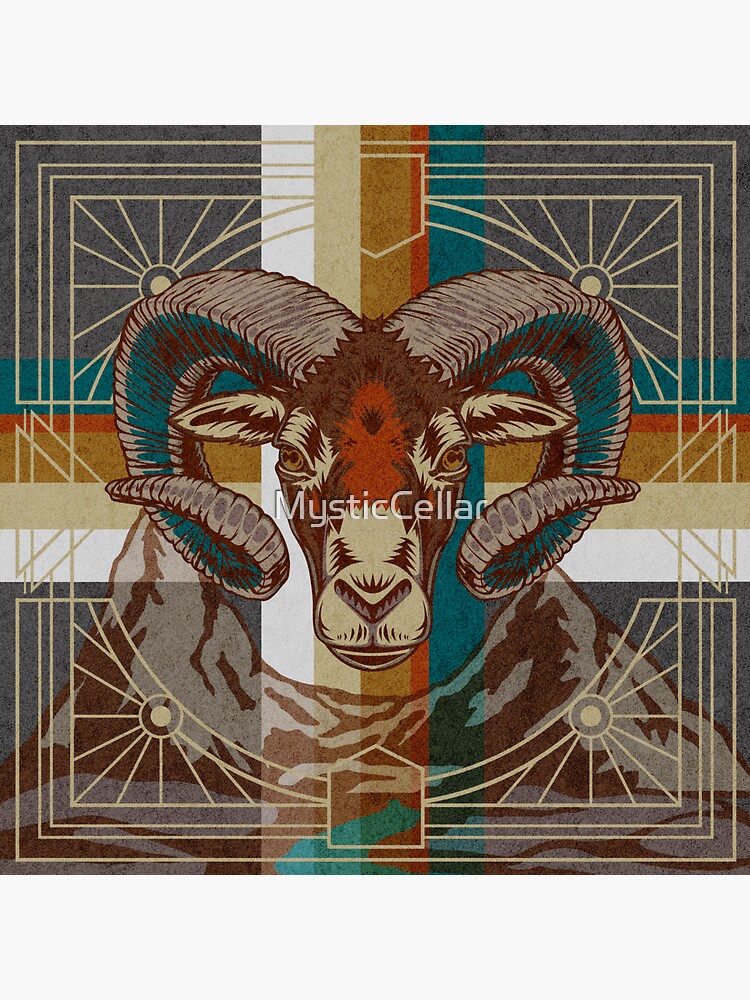 "Southwest Rams Head" Sticker for Sale by MysticCellar | Redbubble