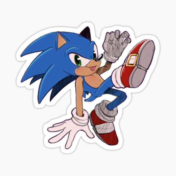 "Sanic" Sticker for Sale by wispyvee | Redbubble