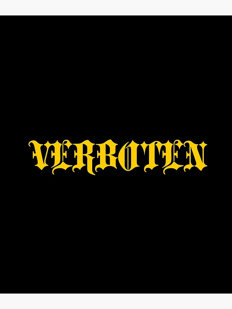 "Verboten - Forbidden - German Vocabulary" Poster for Sale by ...
