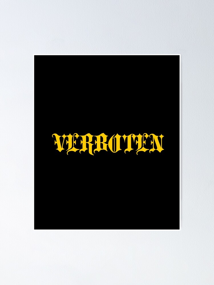 "Verboten - Forbidden - German Vocabulary" Poster for Sale by ...