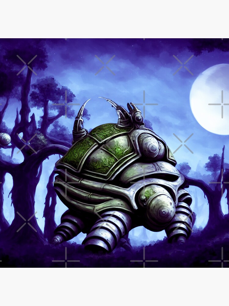 "Alien turtle-like battlesnail in alien planet setting IV" Sticker for ...