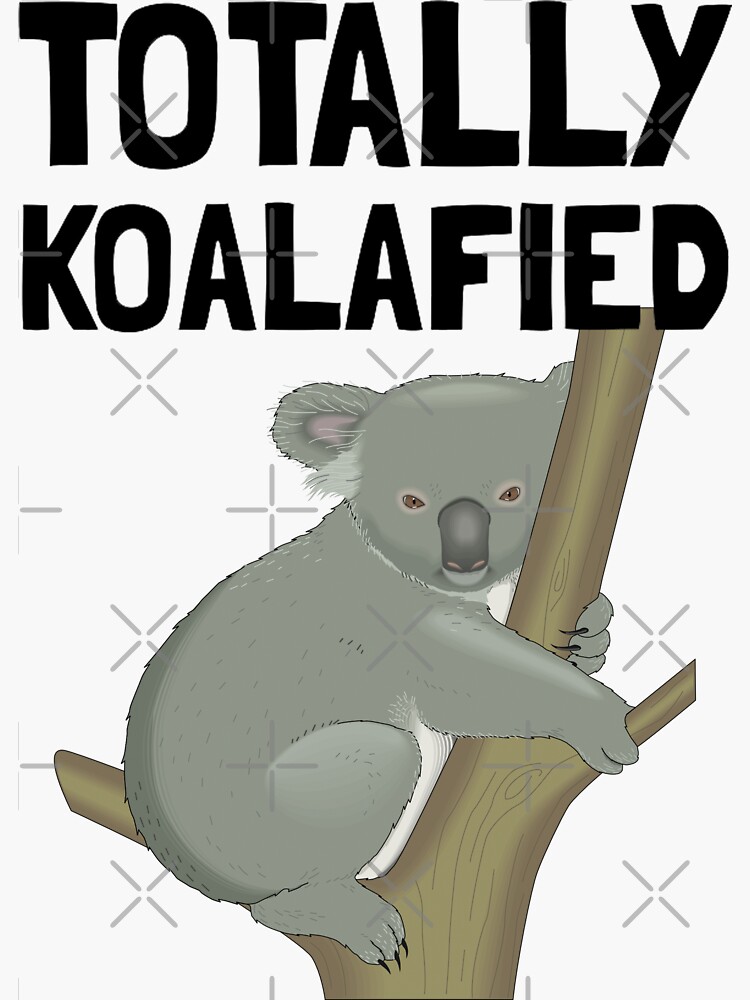 Pegatina « Camiseta totalmente koalafied, sombreros totalmente ...
