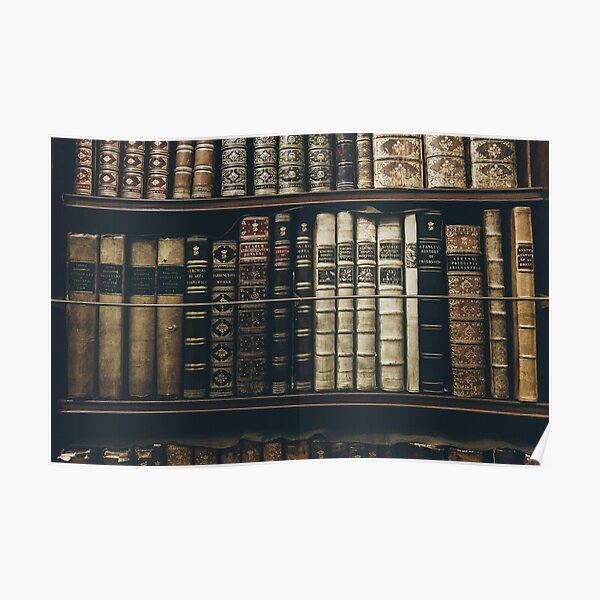 "Vintage Bookshelf " Poster for Sale by venomouspixie | Redbubble