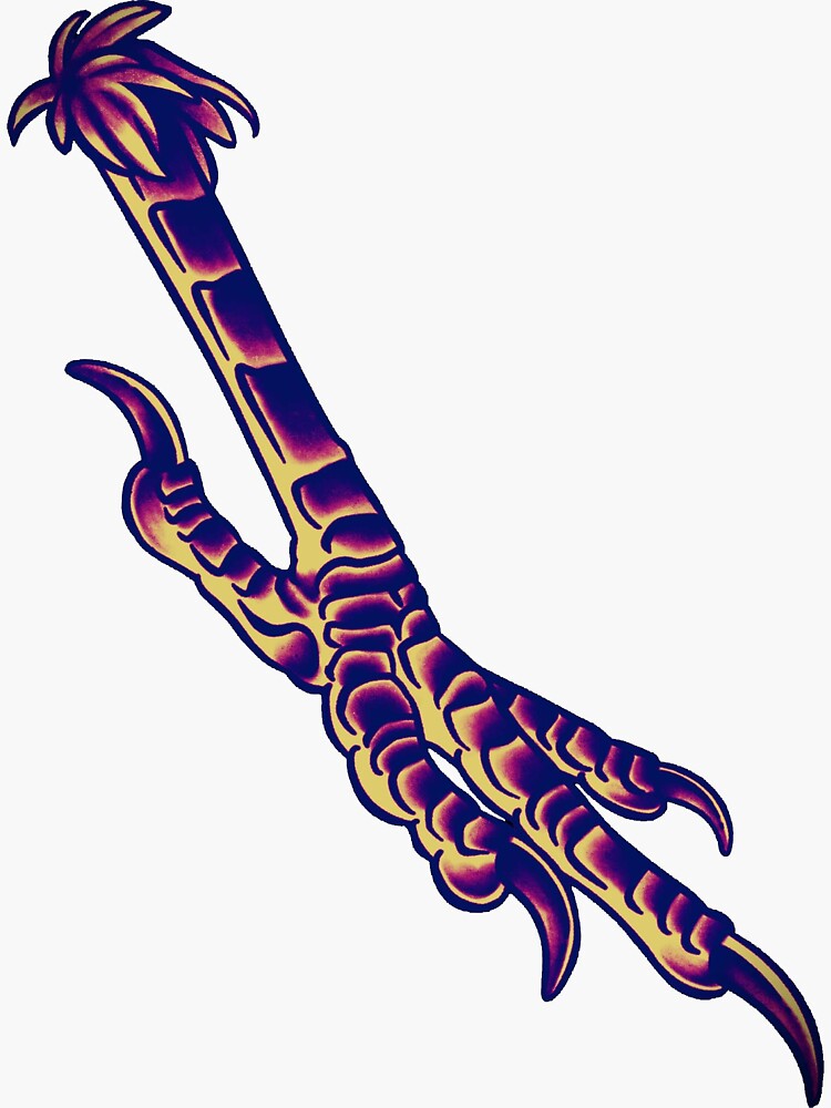 "Magpie Foot v2" Sticker for Sale by Crude-Casey | Redbubble