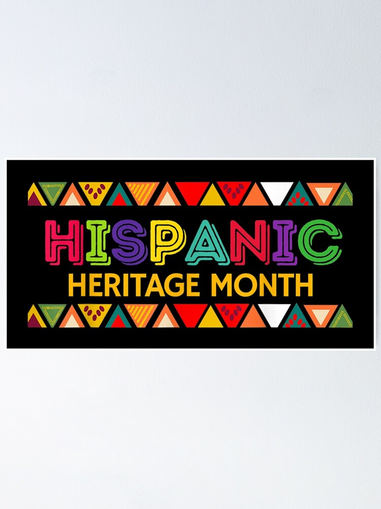 Póster «Mes de la herencia hispana Bandera de países latinos Retro ...