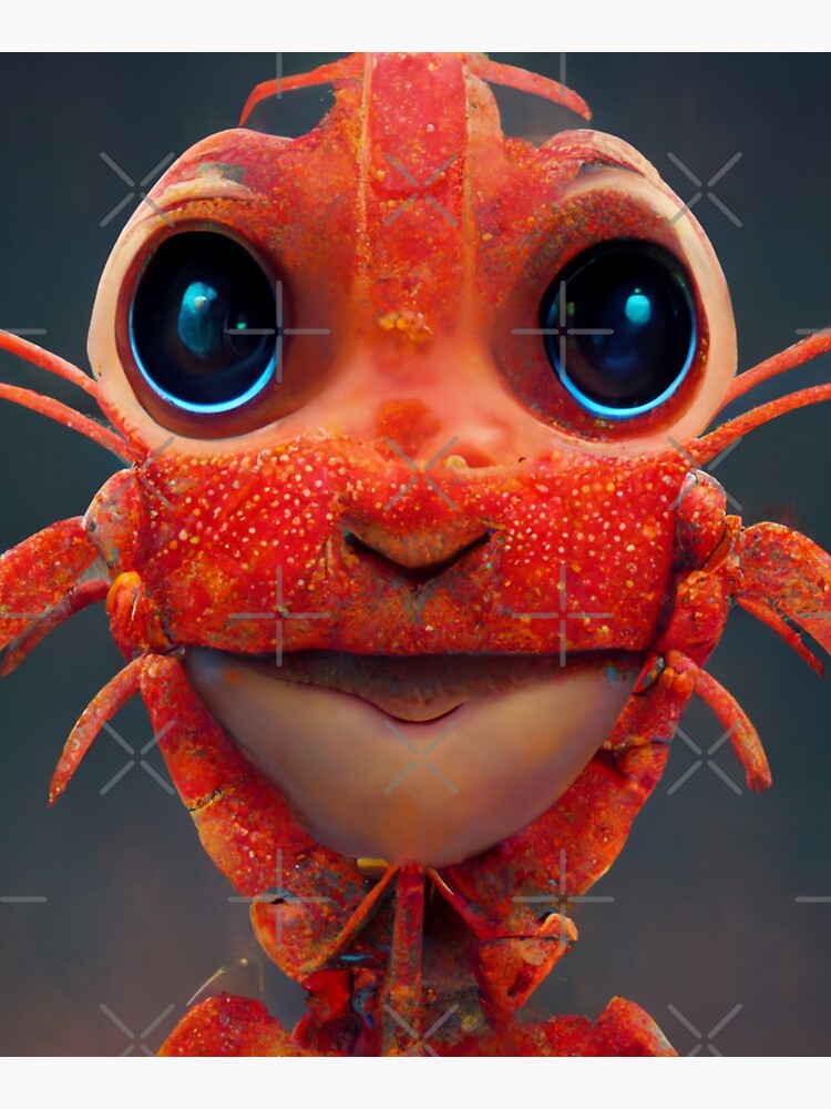 "Cute Lobster Face" Art Print for Sale by artsupernatural | Redbubble