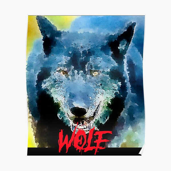 "Wolf - Lone Wolf" Poster for Sale by BWBCCREATIONS | Redbubble