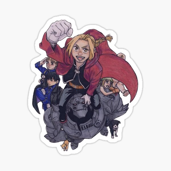 "Fullmetal Alchemist (Sticker ver.)" Sticker for Sale by BuggzyShop ...