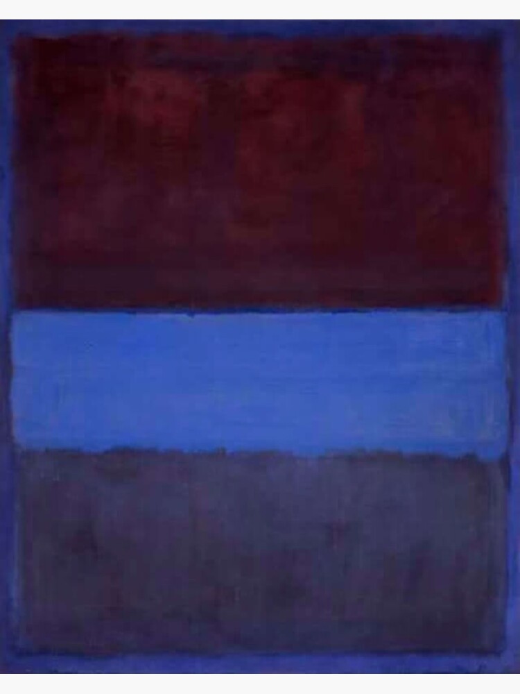 "Rust and Blue (1953) by Mark Rothko" Sticker for Sale by RedMagicFish ...