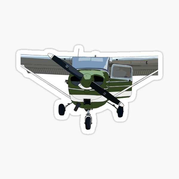 "Cessna 172 front view" Sticker for Sale by abbybowin | Redbubble