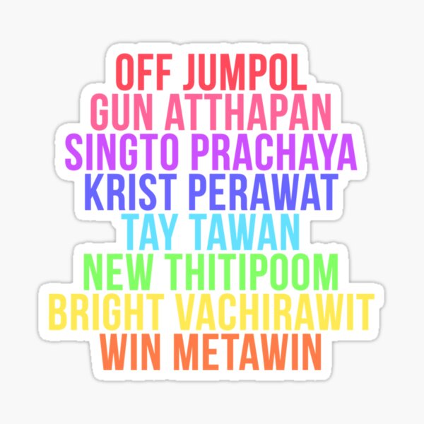 "GMMTV ACTORS " Sticker for Sale by cartogram | Redbubble