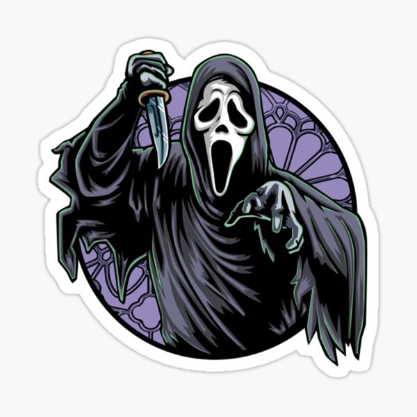"Ghostface from Scream" Sticker for Sale by sumadakicta | Redbubble