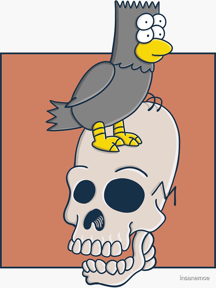 "Crow Bart" Sticker for Sale by insanemoe | Redbubble