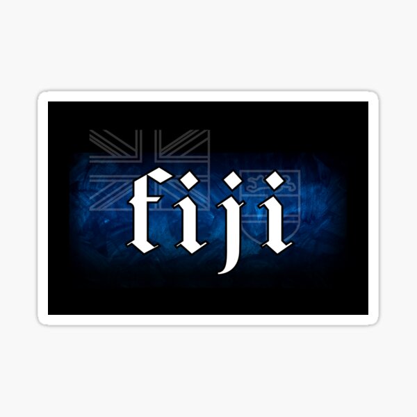 "Fiji" Sticker for Sale by PolyMicroMela | Redbubble