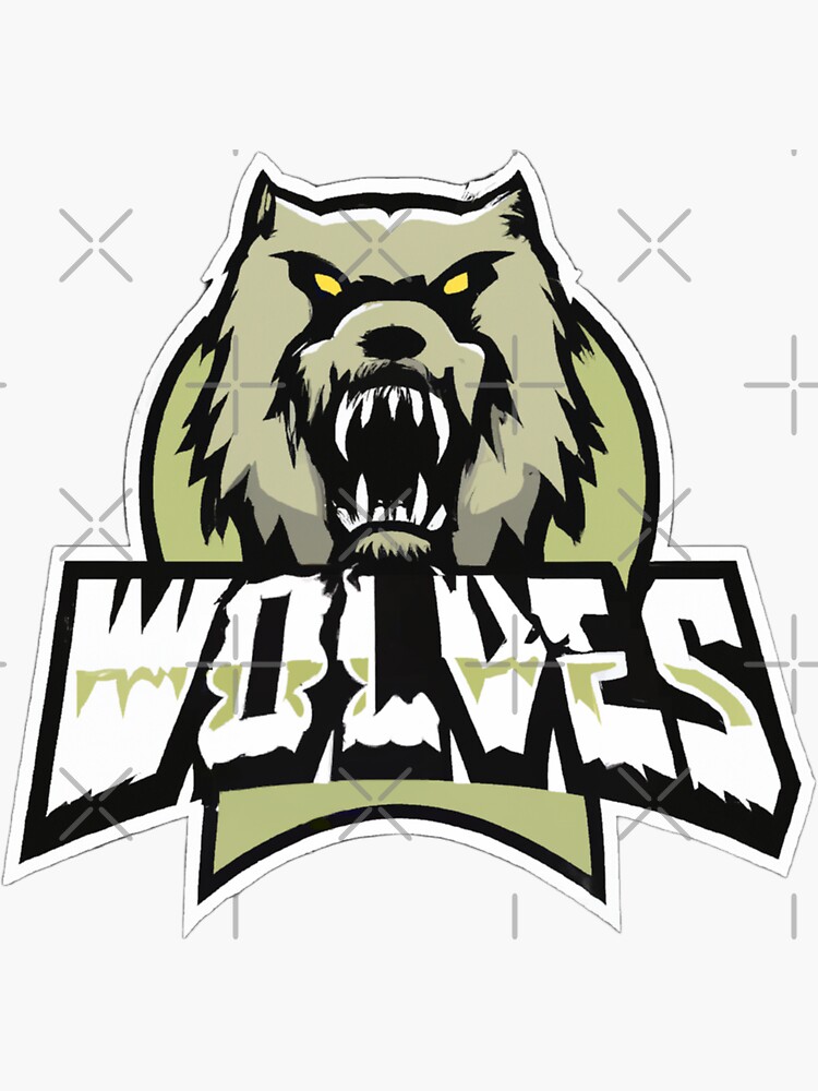 "Wolves Team Style Logo (Original)" Sticker for Sale by MondoG1 | Redbubble