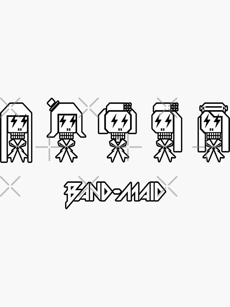 "band maid" Sticker for Sale by abenydason | Redbubble