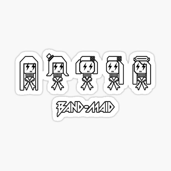 "band maid" Sticker for Sale by abenydason | Redbubble