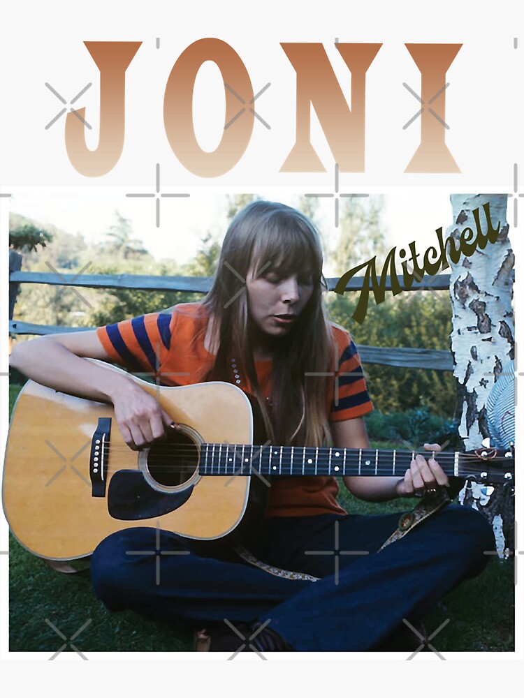"Music Retro Joni Gift Fans Mitchell Premium Best Woman Man" Sticker ...