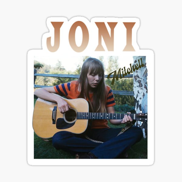 "Music Retro Joni Gift Fans Mitchell Premium Best Woman Man" Sticker ...