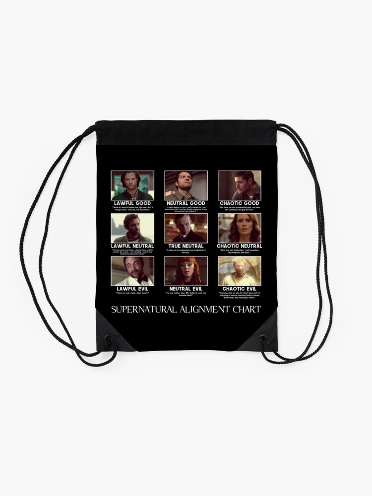 "Supernatural Alignment Chart" Drawstring Bag for Sale by violue ...