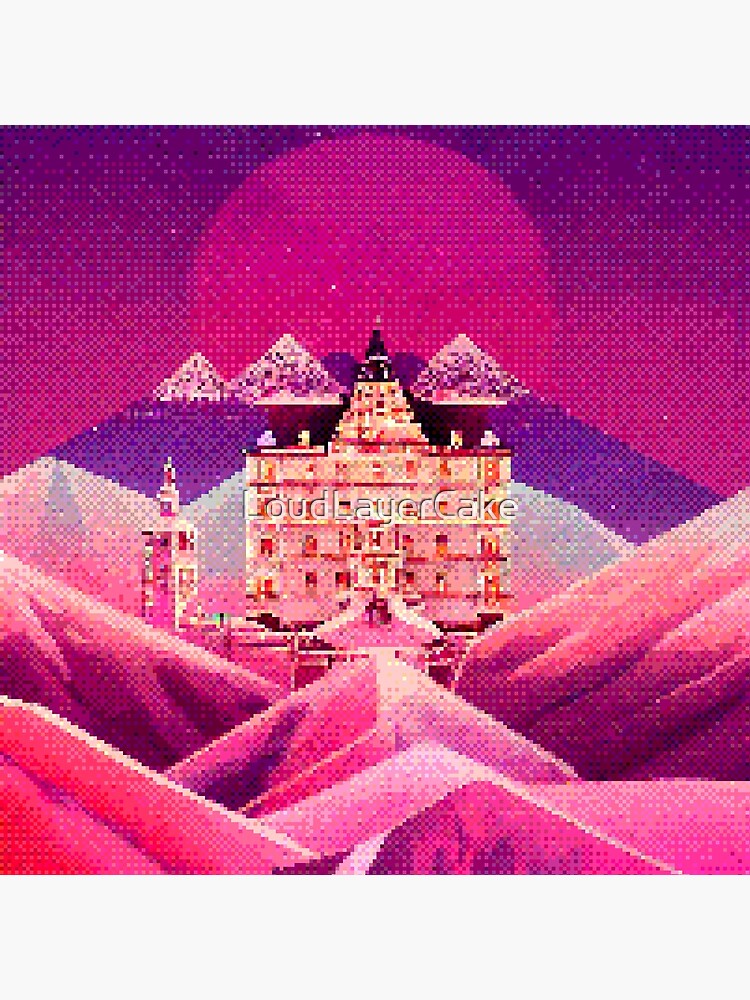 "Pixel Art 8-Bit Cyberpunk Castle in Mountains" Poster for Sale by ...