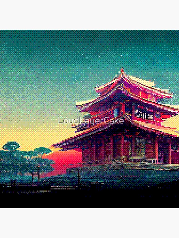 "Pixel Art 8-Bit Cyberpunk Temple" Art Print for Sale by LoudLayerCake ...