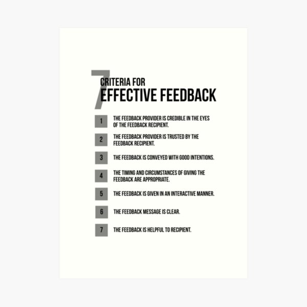 "7 Criteria For Effective Feedback, Small Office Wall Decor Ideas ...
