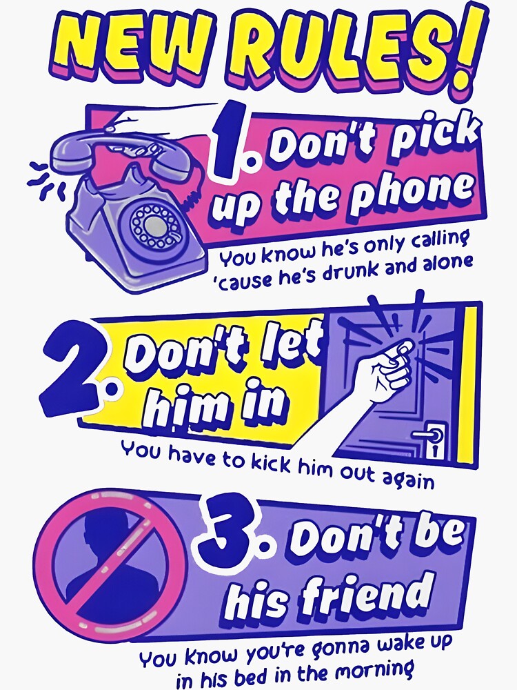 "" Dua Lipa new rules"" Sticker for Sale by DianBurkhardt | Redbubble