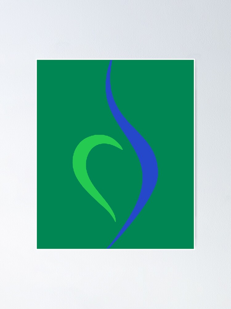 "Blue and Green Eating Disorder Symbol - NEDA " Poster for Sale by ...