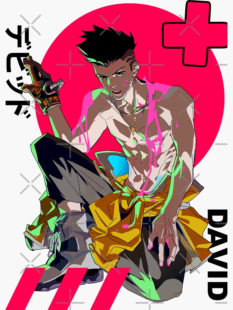 "david - cyberpunk edgerunners" Sticker for Sale by itsmeayo | Redbubble