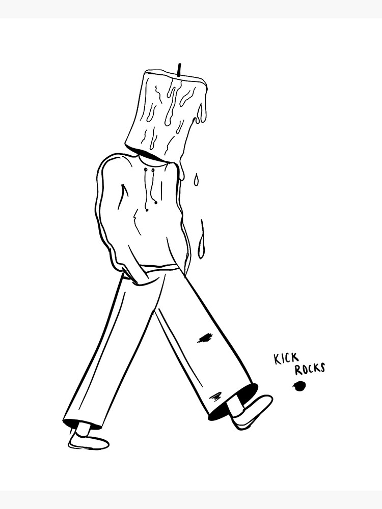 Kick Rocks” Design" Sticker for Sale by artttbysar | Redbubble